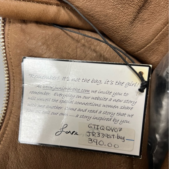 Junior Drake | Bags | Nwt Junior Drake Soft Light Brown Leather ...